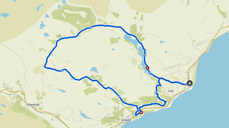 Cycling routes near Balnacoil: Loch Brora – Dunrobin Castle loop ...